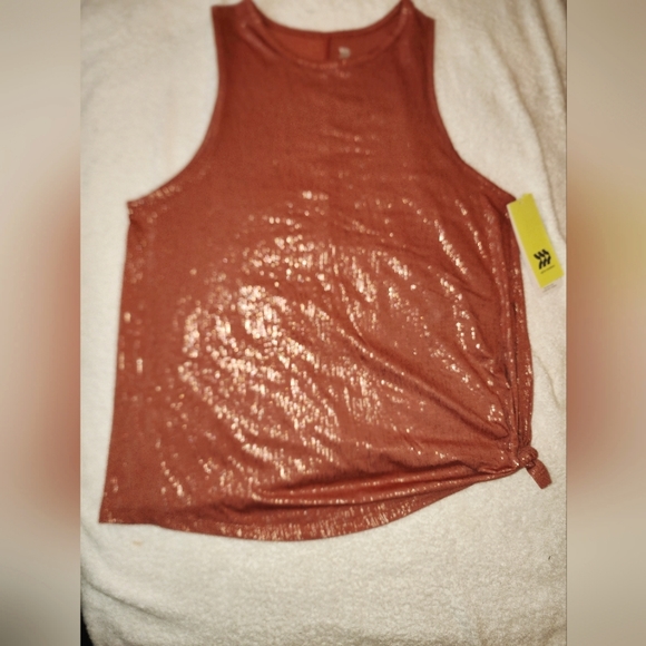 all in motion | Tops | Nwt All In Motion Shiny Rust Tank Sz M | Poshmark